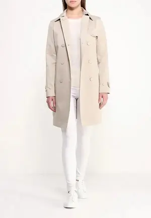 Emporio Armani Belted Trench Coat - Nude