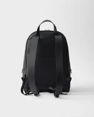 Prada Triangle Logo Backpack - Black