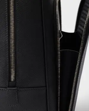 Prada Triangle Logo Backpack - Black