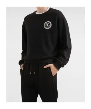 Dolce & Gabbana Dg Logo Patch Crewneck Sweatshirt