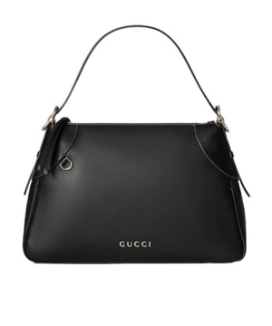 Gucci Gg Emblem Large Shoulder Bag - Black