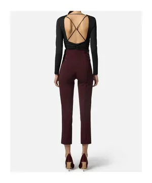Elisabetta Franchi Draped Crêpe Jersey Bodysuit