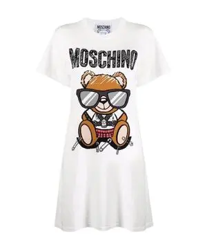 Moschino Print T-shirt Dress - White