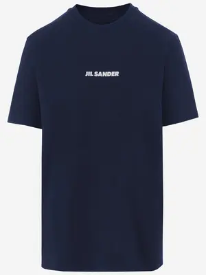 JIL SANDER Logo Printed Crewneck T-shirt - Black