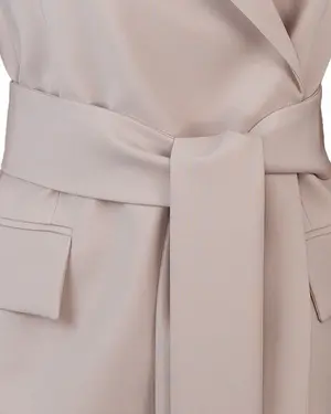 Max Mara Belted Wool Blazer - Powder