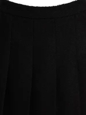 Celine Pleated Bouclette Skirt - Black