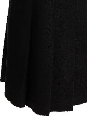 Celine Pleated Bouclette Skirt - Black