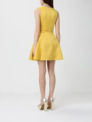 Elisabetta Franchi Duchess Satin Dress - Yellow