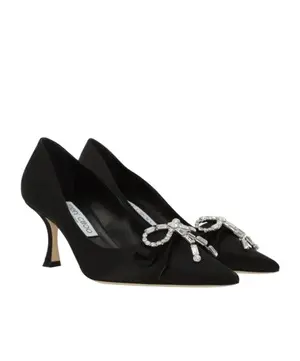 JIMMY CHOO Auria Bow Embellished Pumps