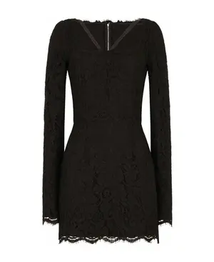 Dolce & Gabbana Lace Square Neck Mini Dress