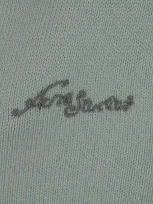 Acne Studios V-neck Embroidered Jumper - Faded Mint