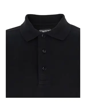 TOM FORD Short-sleeved Polo Shirt - Black