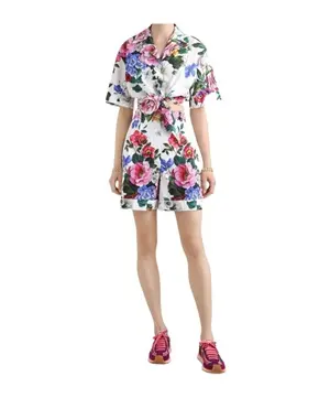Dolce & Gabbana High Waisted Floral Printed Shorts - Multicolor