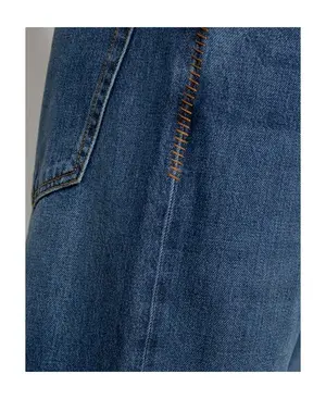 Alexander McQueen Straight Leg Turn-up Jeans - Blue