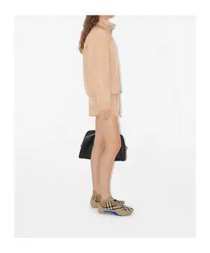 Burberry Logo Plaque Zipped Jacket