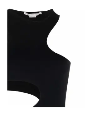 Stella McCartney Cut-out Crewneck Tank Top - Black
