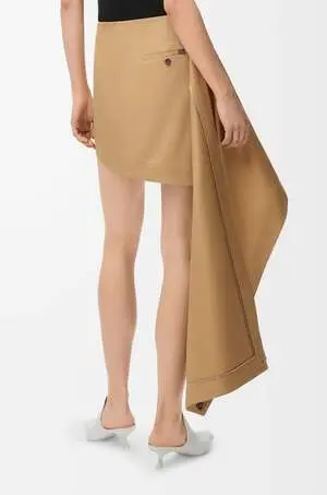 Loewe Asymmetric Silhouette Skirt - Nude