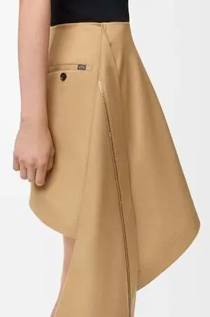 Loewe Asymmetric Silhouette Skirt - Nude
