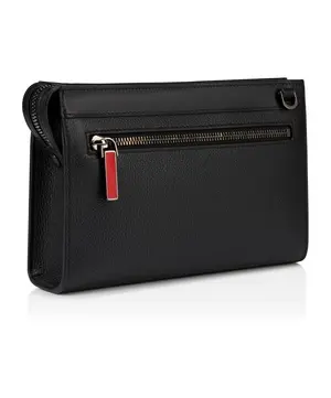 CHRISTIAN LOUBOUTIN Studded Zip-up Clutch Bag - Black