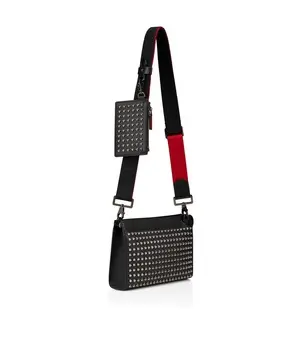 CHRISTIAN LOUBOUTIN Studded Zip-up Clutch Bag - Black
