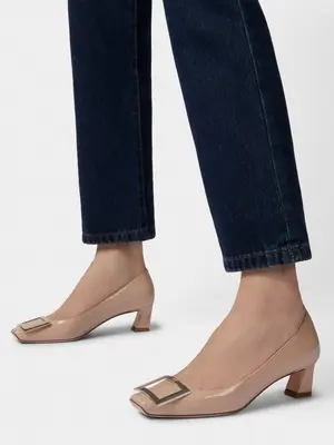 ROGER VIVIER Trompette Embellished Buckle Pumps - Pink