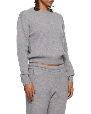 SPORTY  RICH Sporty & Rich Logo-embroidered Round Neck Knitted Jumper