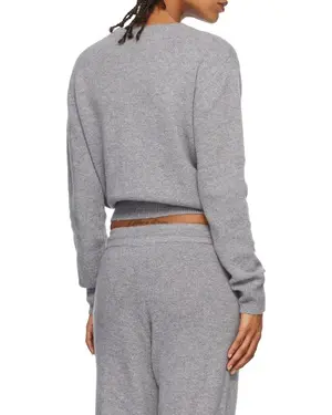 SPORTY  RICH Sporty & Rich Logo-embroidered Round Neck Knitted Jumper