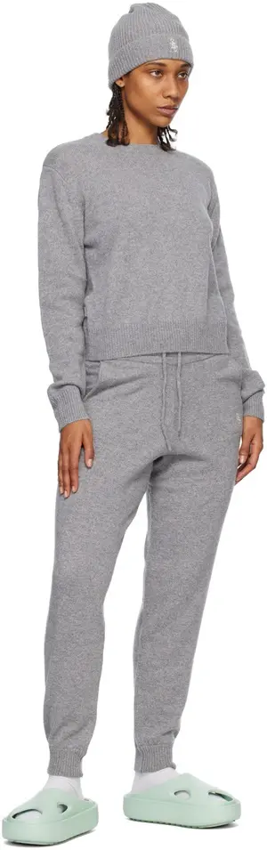 SPORTY  RICH Sporty & Rich Logo-embroidered Round Neck Knitted Jumper