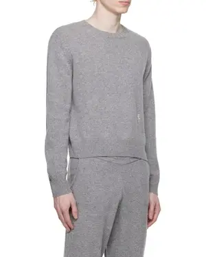 SPORTY  RICH Sporty & Rich Logo-embroidered Round Neck Knitted Jumper