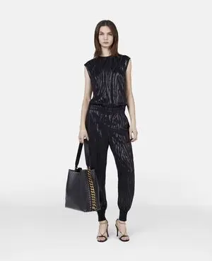 Stella McCartney Woodgrain Print Lurex Tank Top