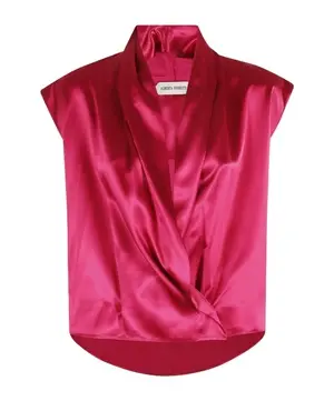 Alberta Ferretti Sleeveless Twisted Blouse - Red