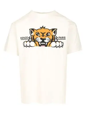 Kenzo Happy Tiger Printed Crewneck T-shirt - No