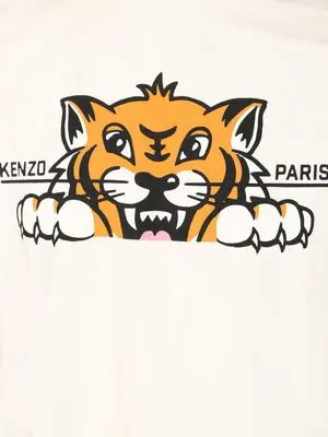 Kenzo Happy Tiger Printed Crewneck T-shirt
