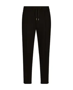Dolce & Gabbana Dolce Gabbana Tapered Leg Drawstring Jogging Pants - Black
