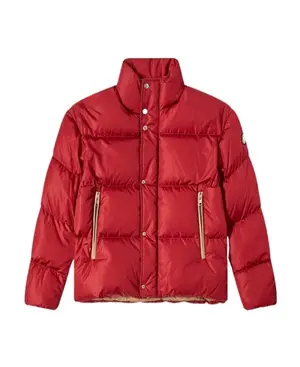 Moncler Hooded Quilted Down Jacket With Palm Tree Print