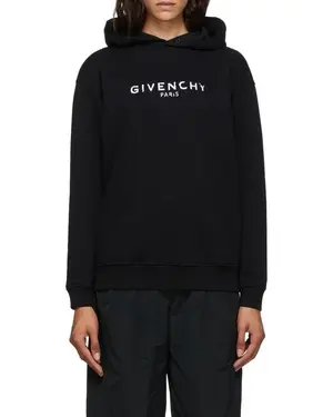 Givenchy Vintage Effect Logo Oversized Hoodie