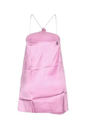 Acne Studios Halterneck Mini Dress With Draped Ruffle Detailing