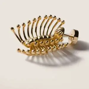 Miu Miu Lasered Logo Clip Earrings - Multicolor