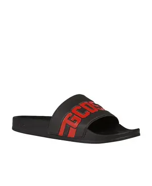 Gcds Logo Open-toe Flat Sandals