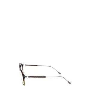 TOD'S Full Frame Flat Mirror Eyeglasses - Brown