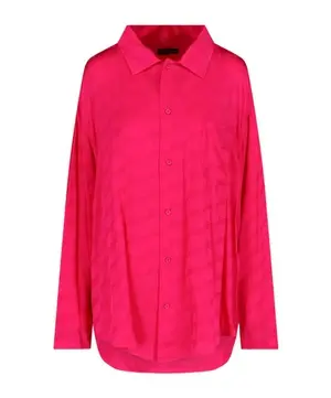 Balenciaga Bb Monogram Jacquard Long-sleeved Shirt
