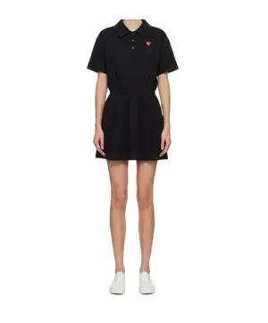 Marissa Chiara Waist Dress With Lapel Collar - Black