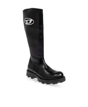 DIESEL® Oval D-logo Knee-high Boots