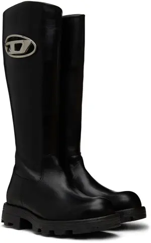 DIESEL® Oval D-logo Knee-high Boots