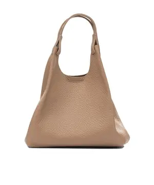GIANNI CHIARINI Pebbled Leather Shoulder Bag - Clay