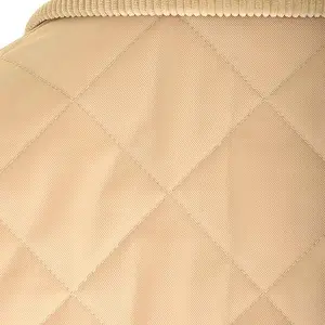 Burberry Quilted Long-sleeve Jacket With Corduroy Collar - Khaki