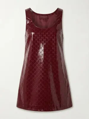 Gucci Embossed Gg Naplak A-line Dress