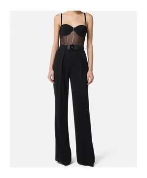 Elisabetta Franchi Bustier Mesh Jumpsuit