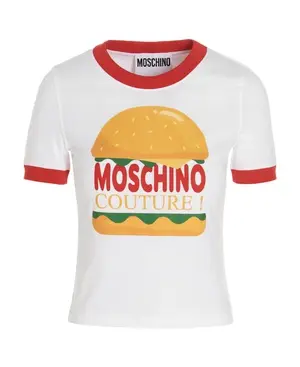 Moschino Printed Crewneck T-shirt - Orange