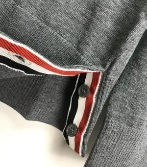 Thom Browne 4-bar Crewneck Pullover - Medium Gray